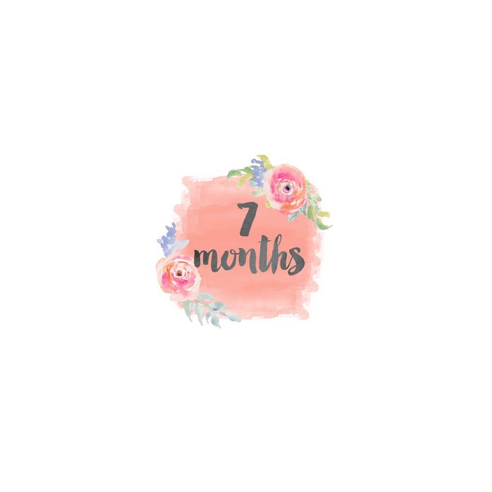 7 months onesie sticker