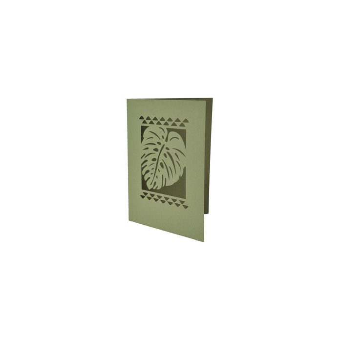 hawaiian tropical leaf card