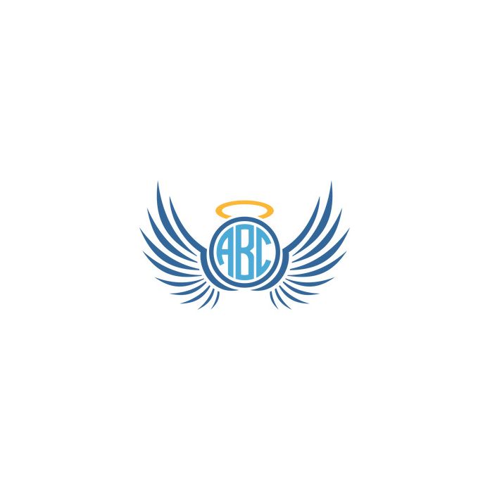 angel wings monogram