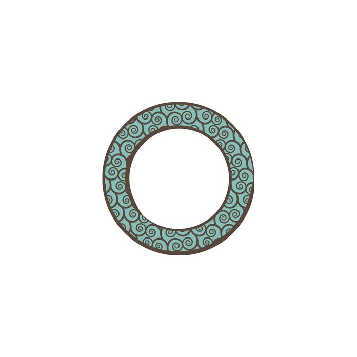 round swirly frame