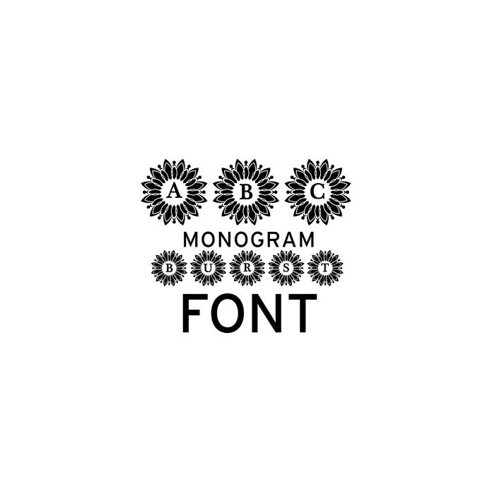 monogram burst font