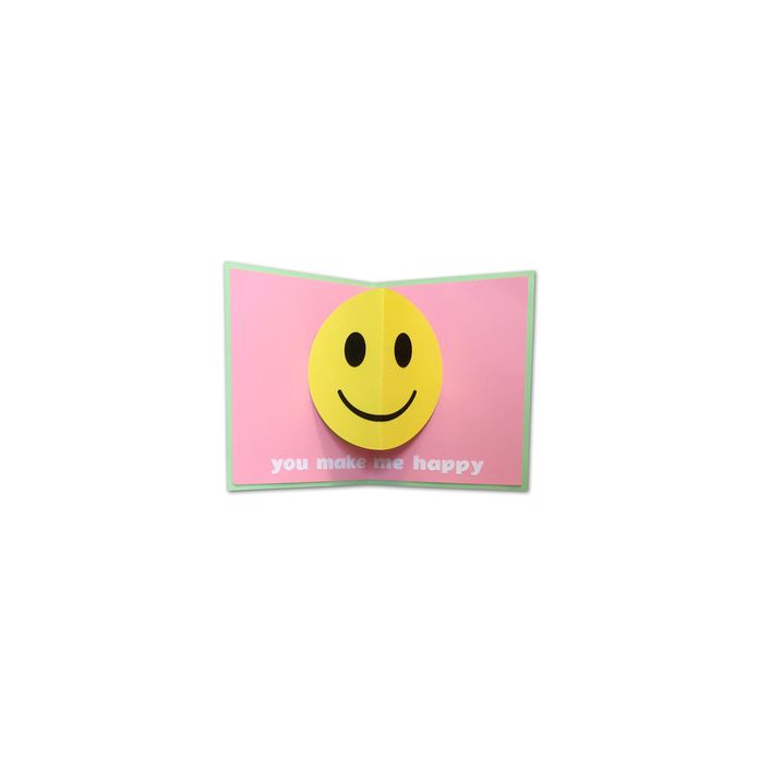 happy face pop-up card