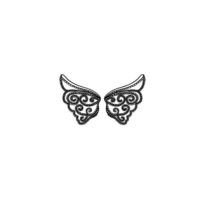 lacy swirl angel wings
