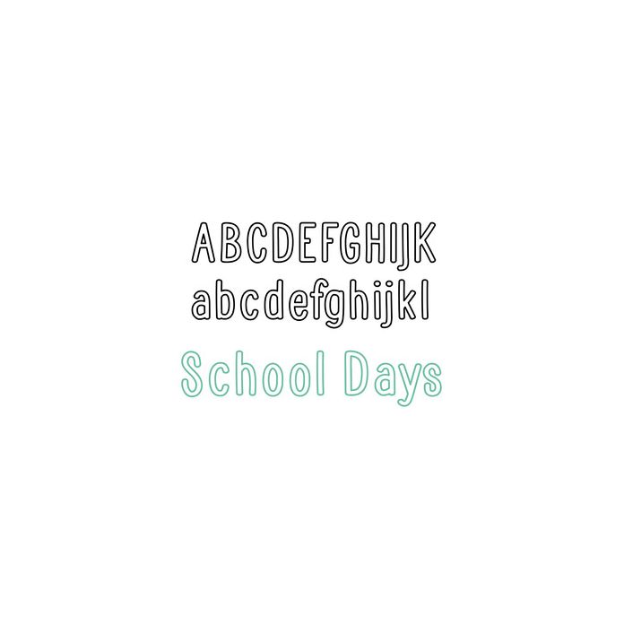 school days font