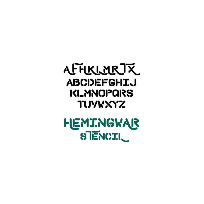 hemingwar stencil font