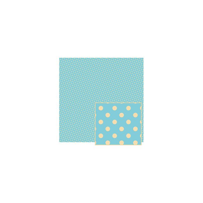 blue & cream polka dots pattern