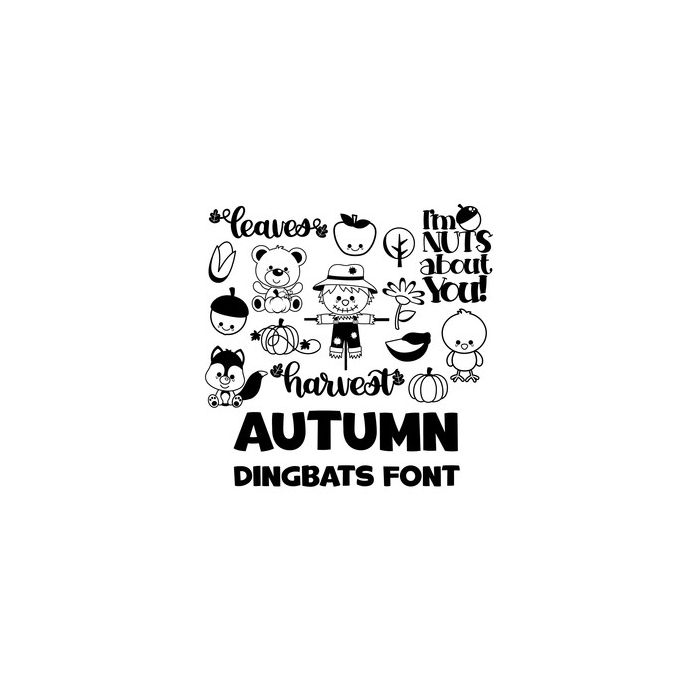 fall dingbats font|218043