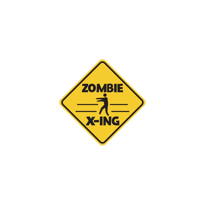 zombie crossing sign