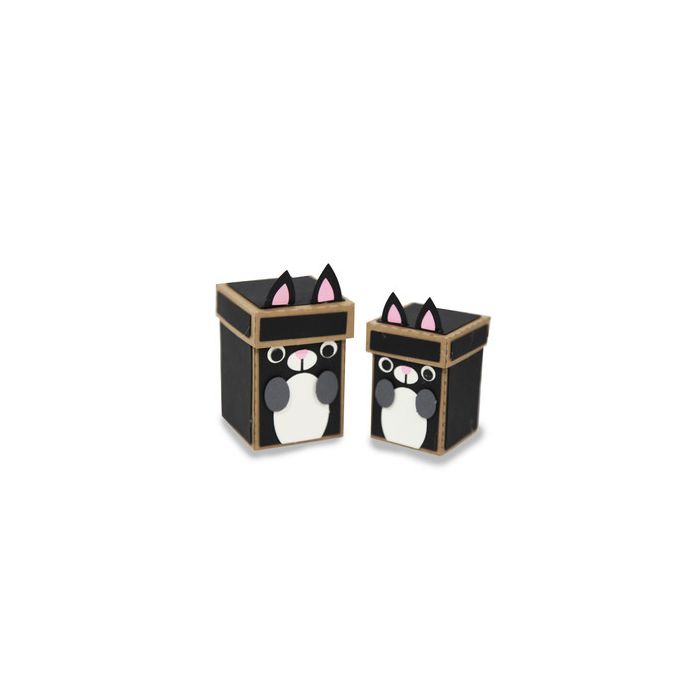 black cat nesting boxes