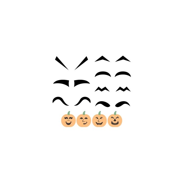 build a jack-o-lantern: eyebrows