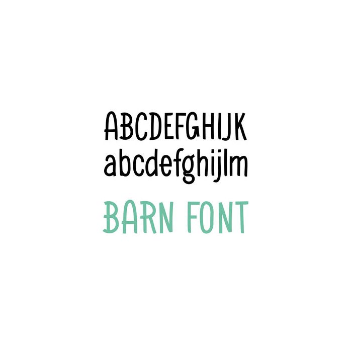 barn font