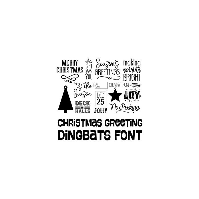 christmas greeting dingbats font
