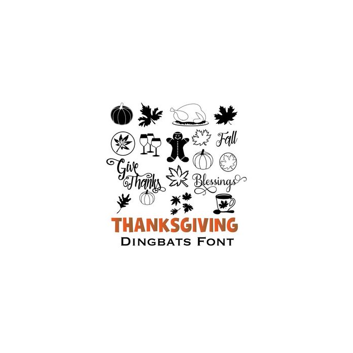 fall thanksgiving dingbats font