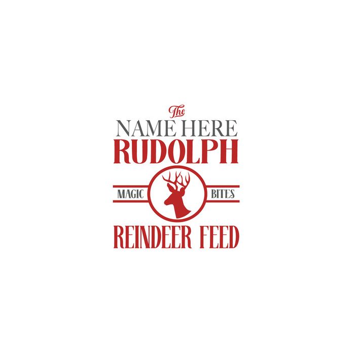 custom reindeer feed sign