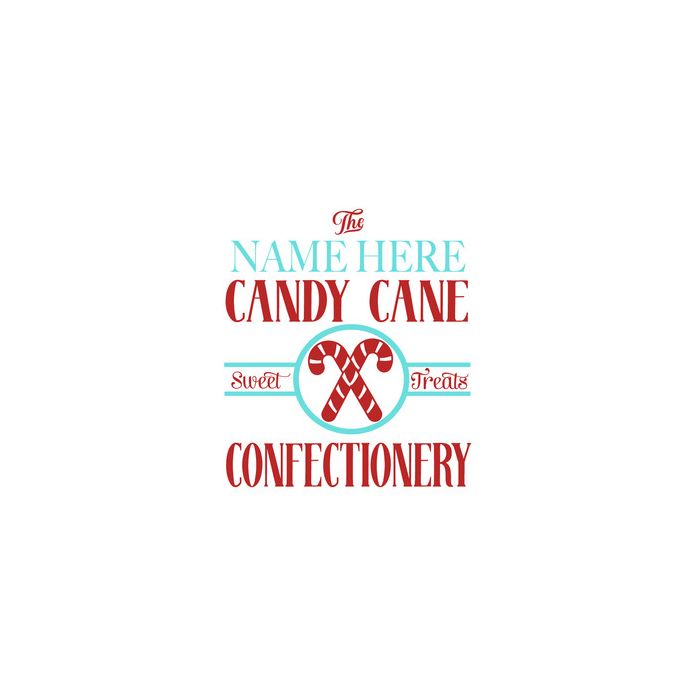 custom candy cane confectionery sign
