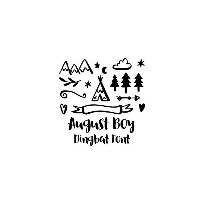 august boy dingbat font