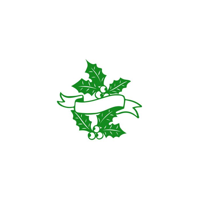 christmas holly scroll