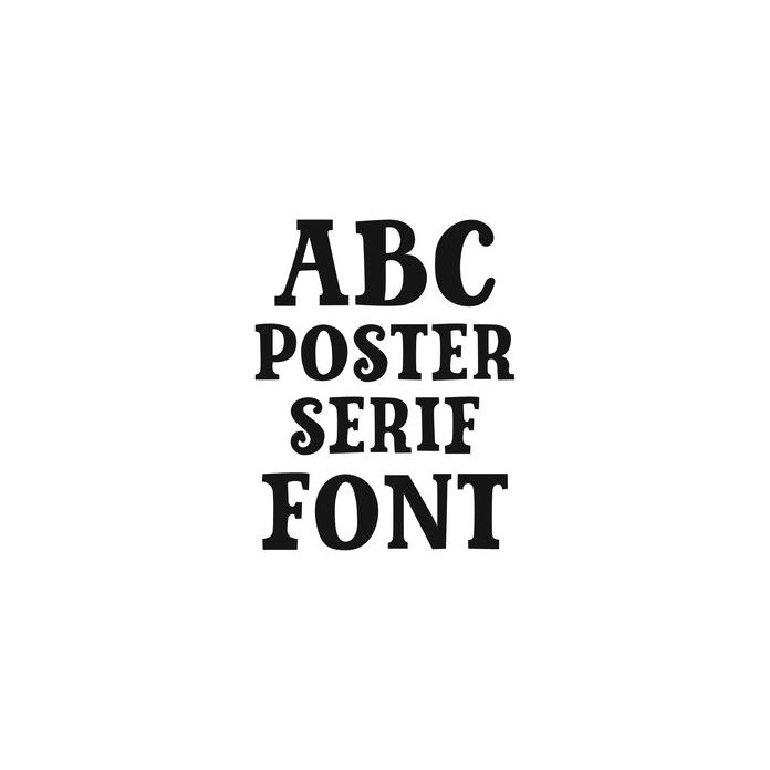 poster serif font