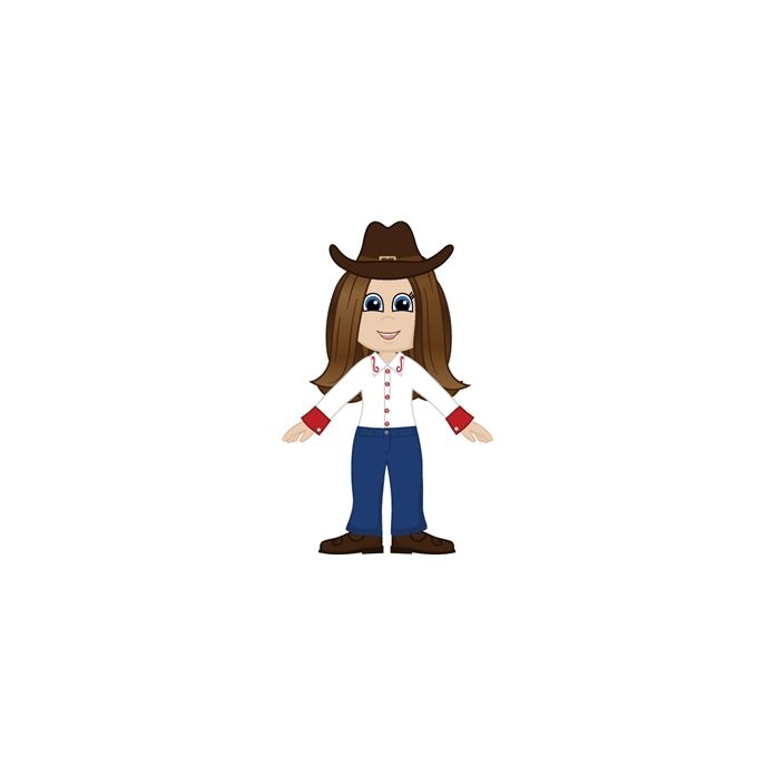 cowgirl paper doll