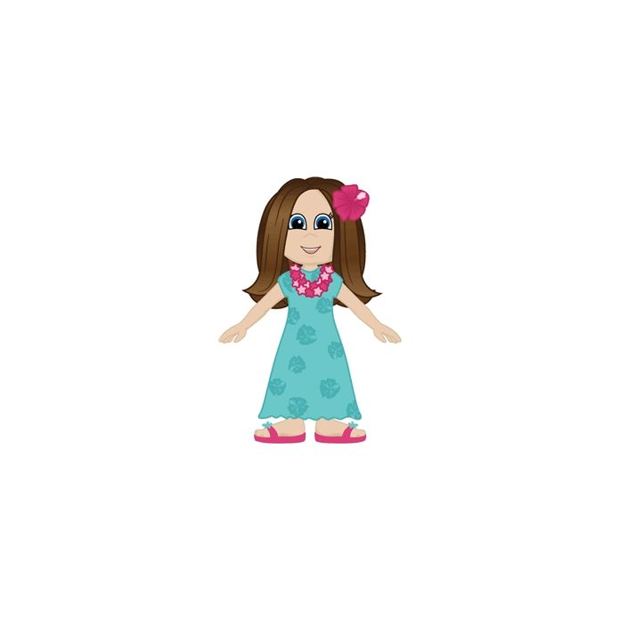 hawaiian paper doll