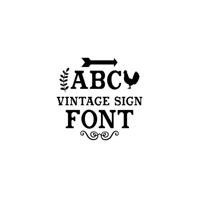 vintage sign font