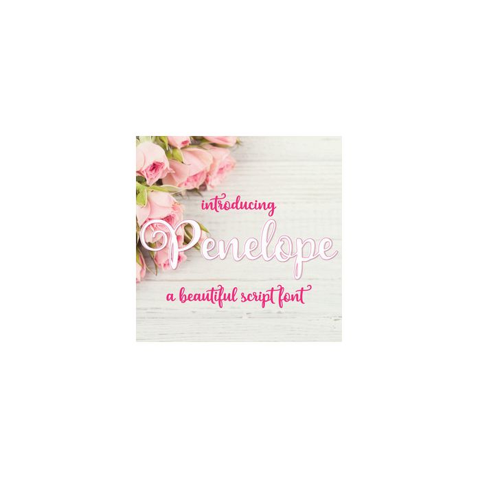silhouette penelope script font