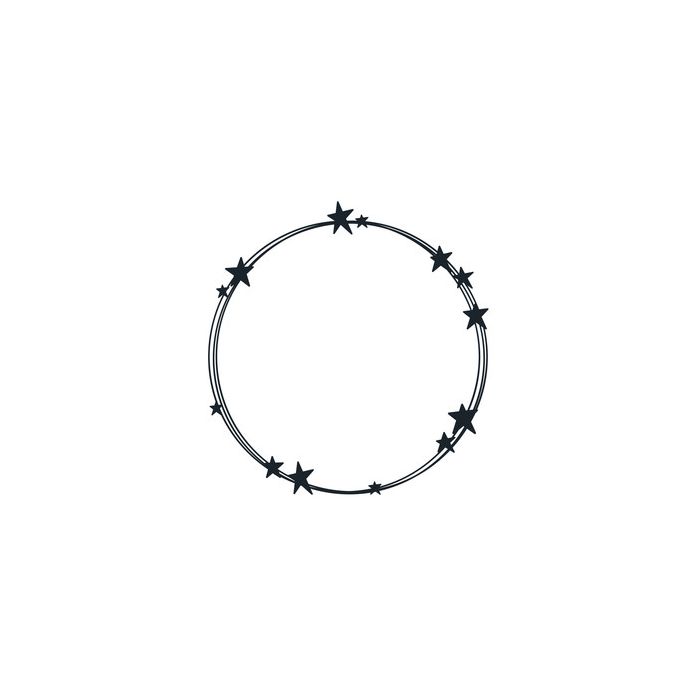 star circle doodle frame