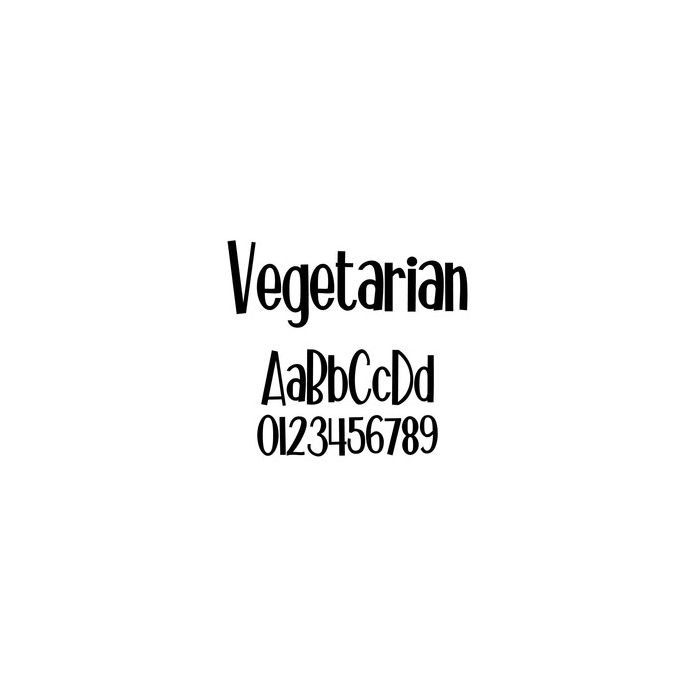 vegetarian font