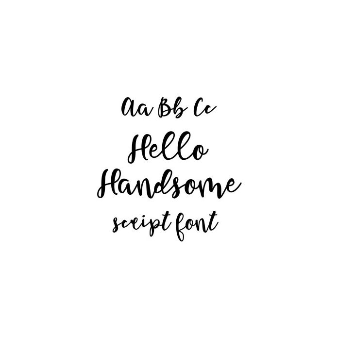 hello handsome font