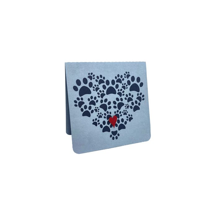 footprint heart card