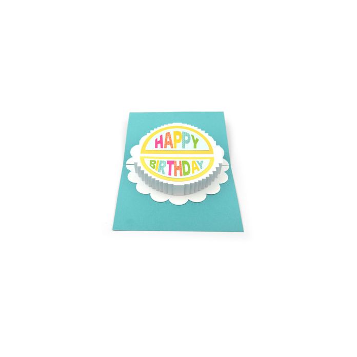 a2 pop up round cake card