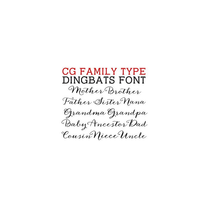 cg family type dingbats