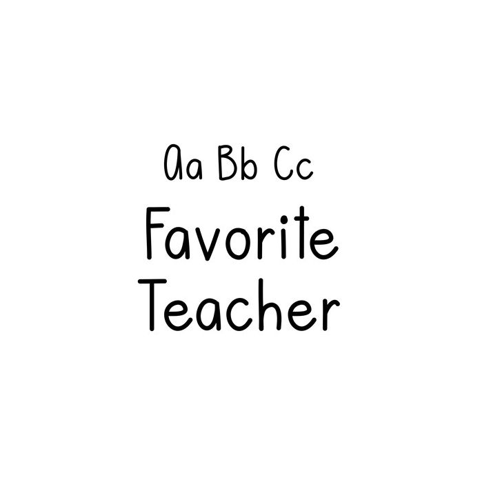 favorite teacher font