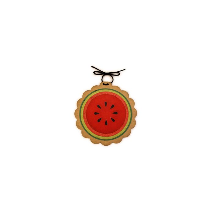 watermelon disc ornament