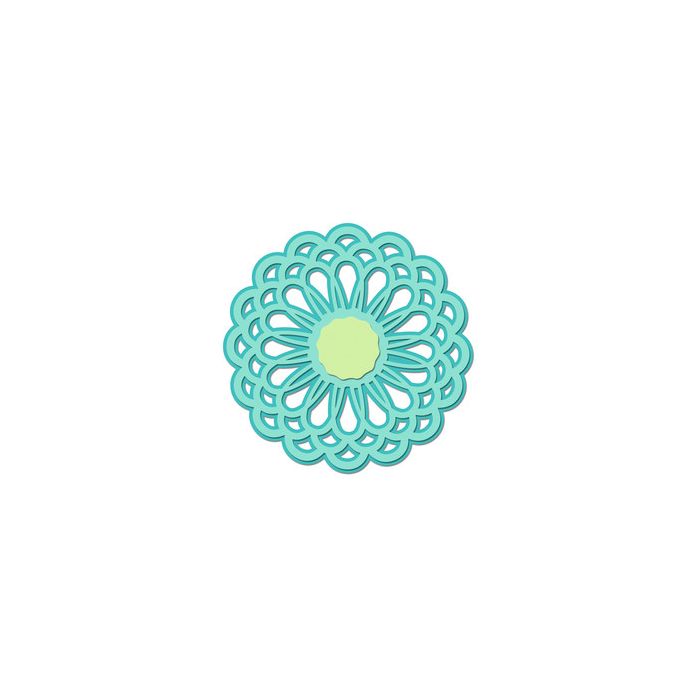 layered cutout outline flower
