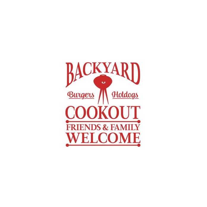 backyard cookout sign
