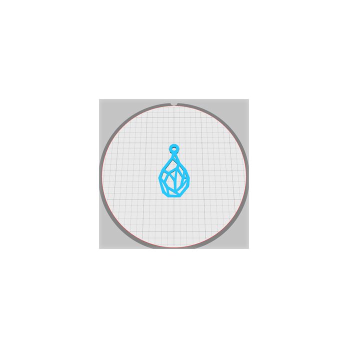 geometric teardrop pendant