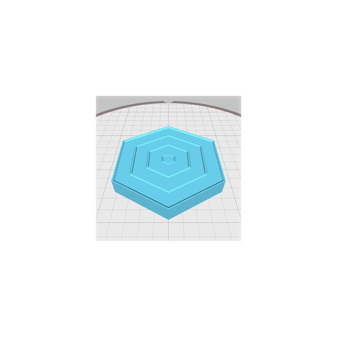 hexagonal box lid with 5mm gemstone channels