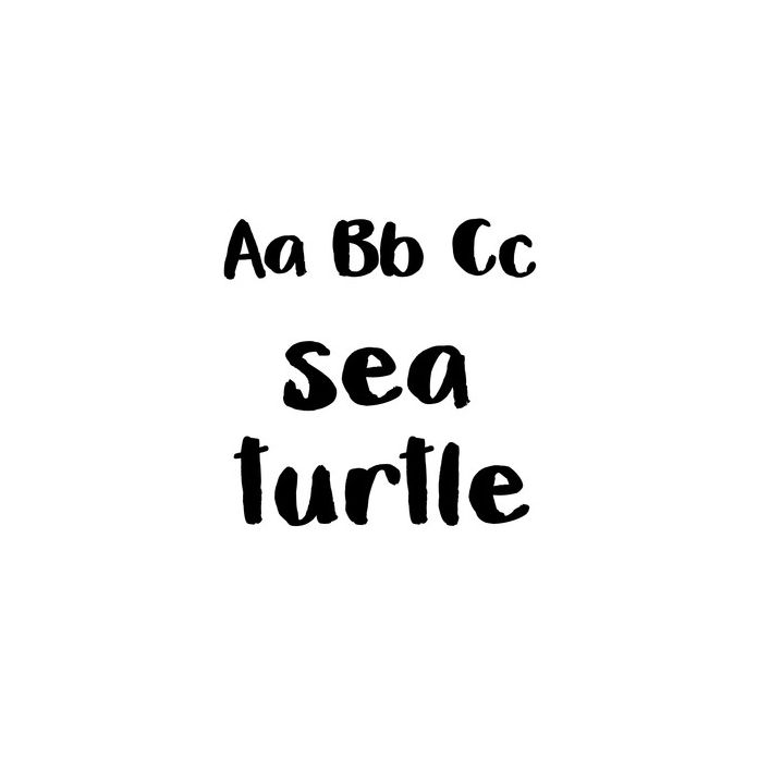 sea turtle font