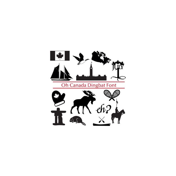 oh canada dingbat font