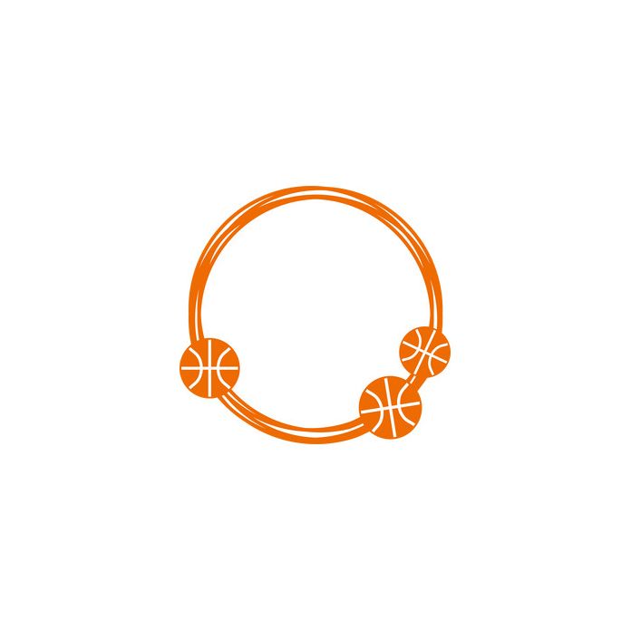 basketball balls circle frame