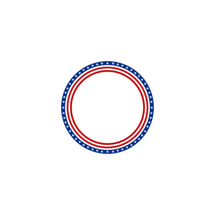 independence day flag circle frame