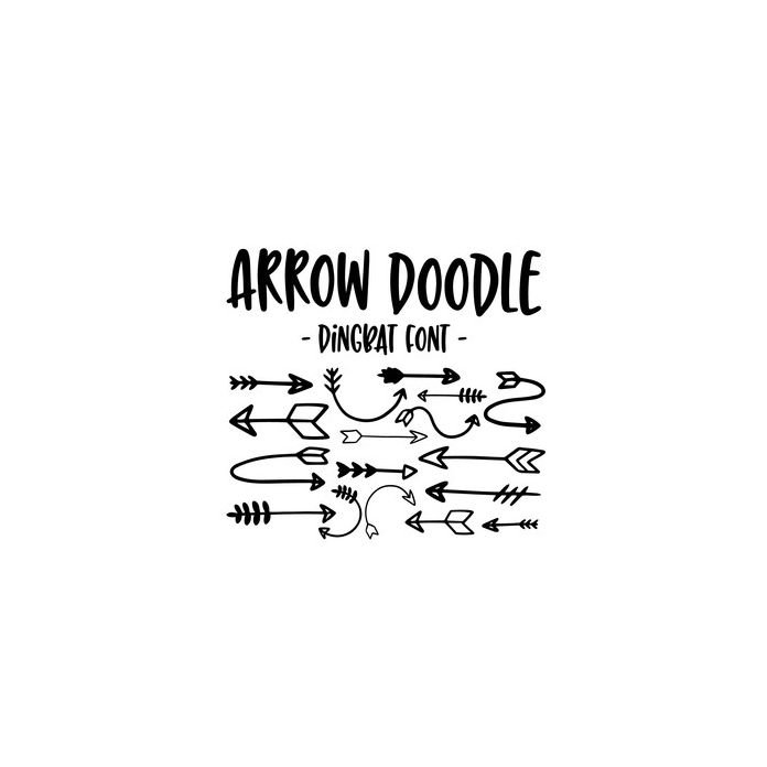 arrow doodle dingbat font
