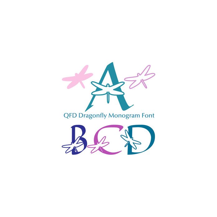 qfd dragonfly monogram font