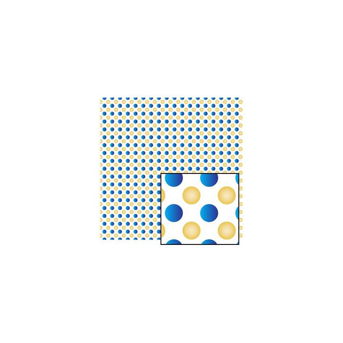 blue & gold dots pattern