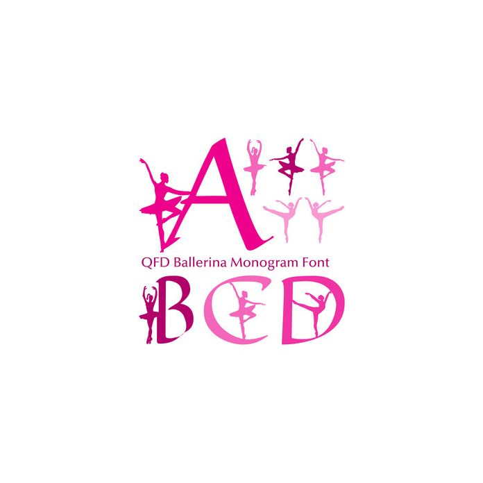 qfd ballerina monogram font