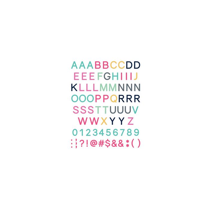 candy uppercase alphabet stickers