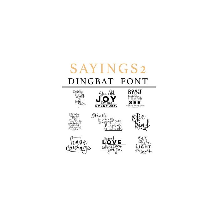 sayings 2 dingbat font