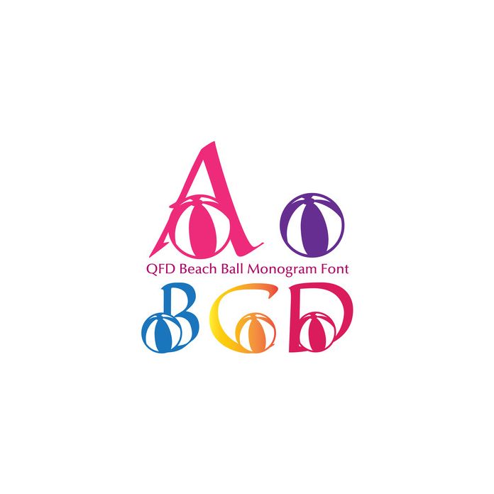 qfd beach ball monogram font