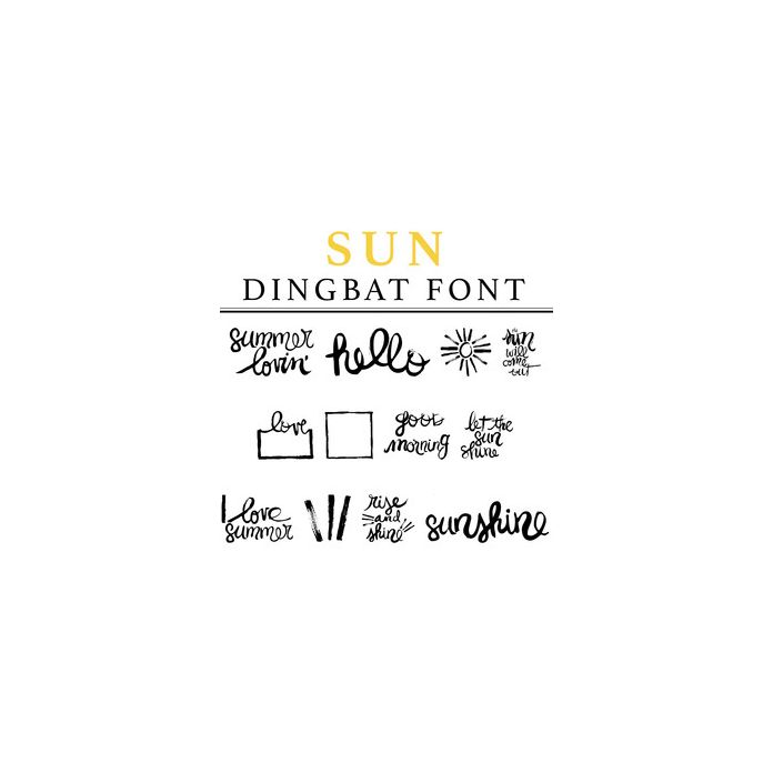 sun dingbat font